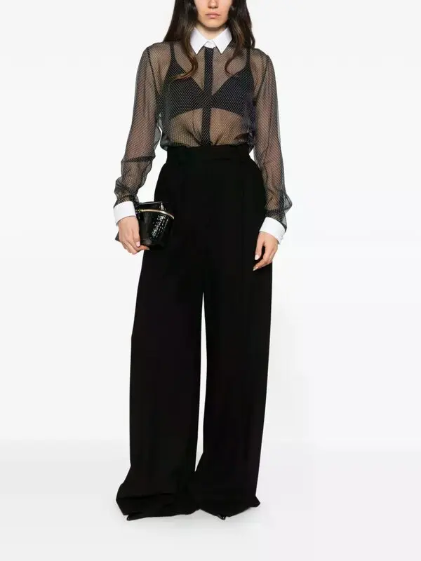TOM FORD Sheer Check-pattern Shirt - Black