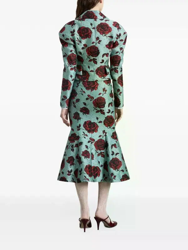 Antonio Marras Rose-jacquard Mermaid Midi Skirt