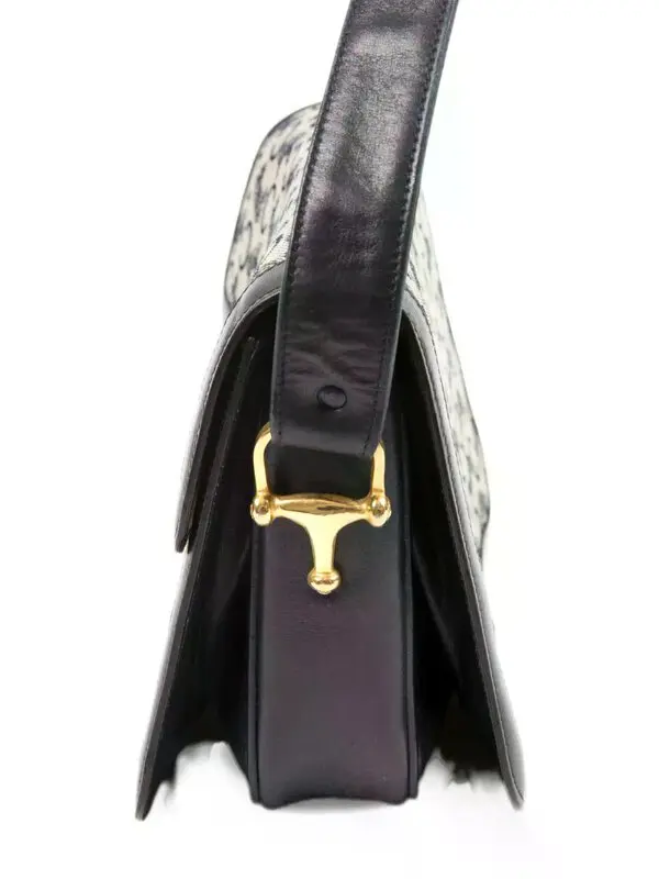 Celine 1980s Macadam Carriage Shoulder Bag