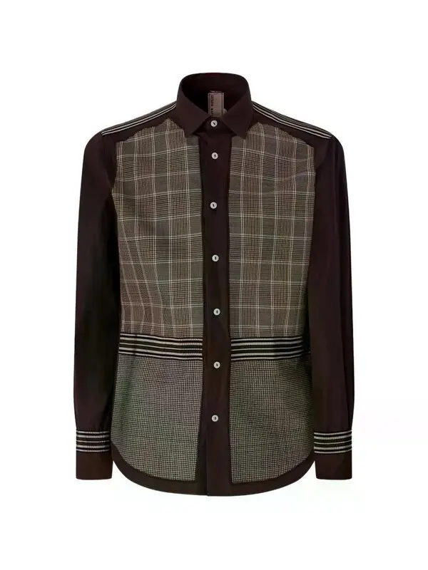 Antonio Marras Checked Striped-panel Shirt