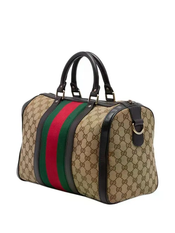 Gucci 2016-2026 Medium Gg Canvas Web Joy Boston Bag Satchel