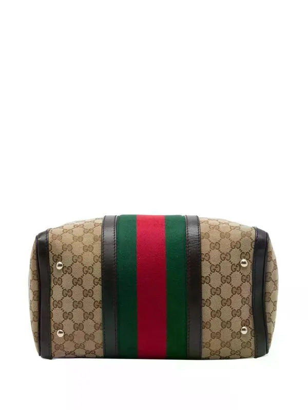 Gucci 2016-2026 Medium Gg Canvas Web Joy Boston Bag Satchel