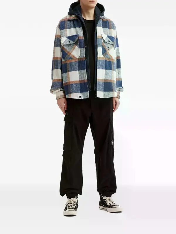 CHOCOOLATE Check-pattern Zip-up Shirt Jacket