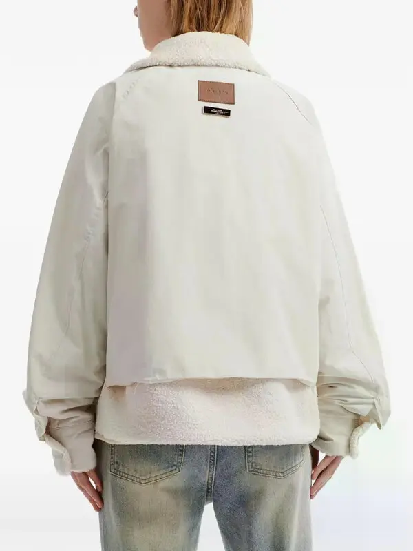MUSIUM DIV. Layered-effect Fleece-texture Trim Jacket