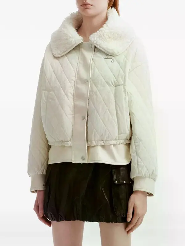 MUSIUM DIV. Quilted Shearling-collar Jacket