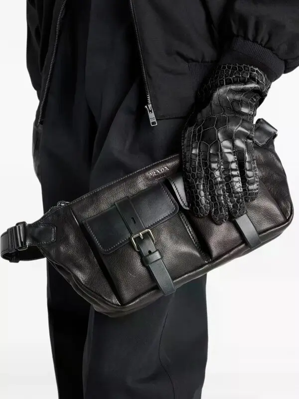 Prada Route Leather Shoulder Bag