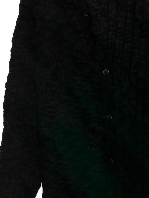 Yohji Yamamoto Chunky-knit Asymmetric Cardigan