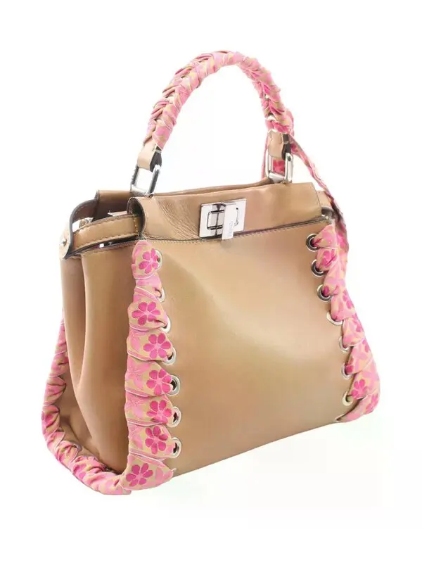 Fendi 2015-2017 Mini Ribbon Whipstitch Peekaboo Satchel