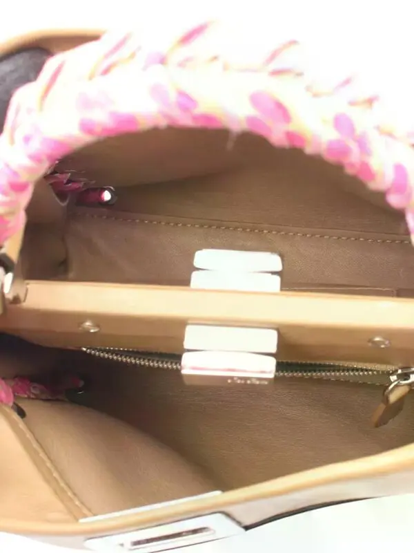 Fendi 2015-2017 Mini Ribbon Whipstitch Peekaboo Satchel