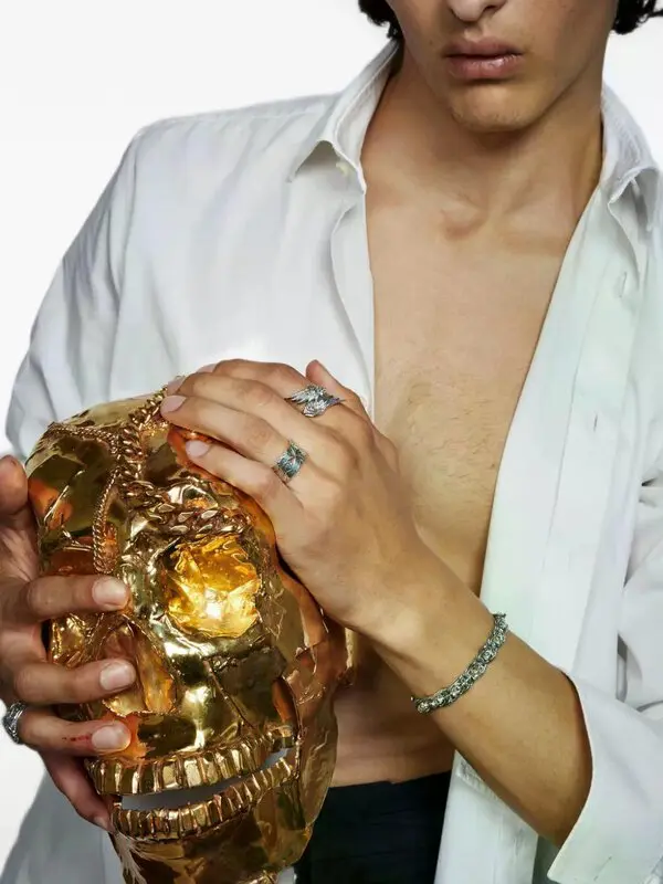 Emanuele Bicocchi Skull Braided Bracelet