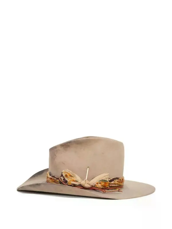 Nick Fouquet Mustang Hatpaisley-band Wool-felt Hat - Neutrals