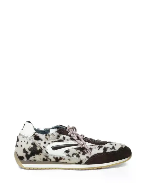 D.a.t.e. Animal-print Leather Sneakers - Neutrals