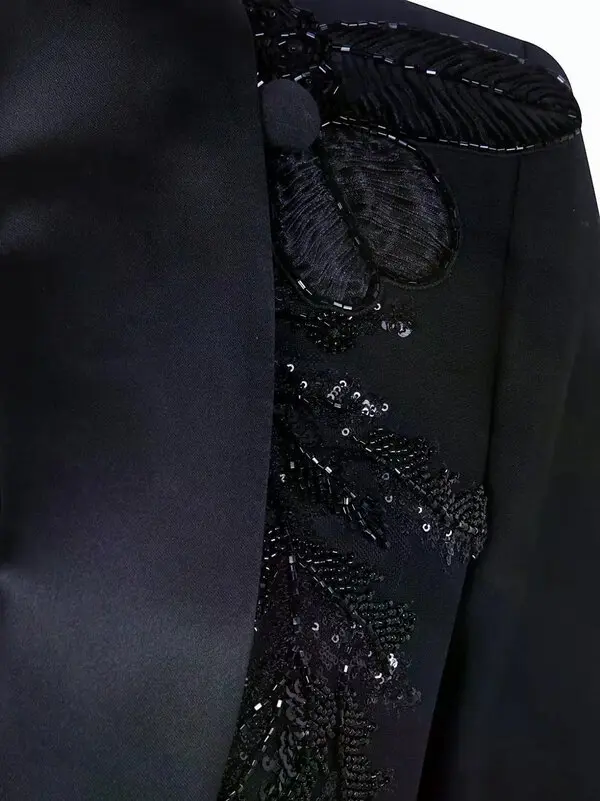 Antonio Marras Sequin-embellished Floral-appliqué Jacket