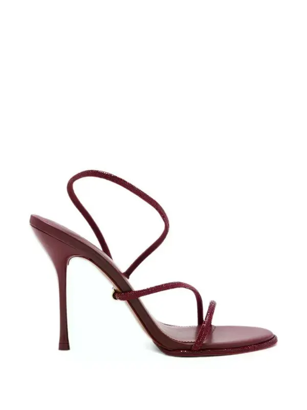 Cult Gaia Candace Rhinestone Sandals - Red