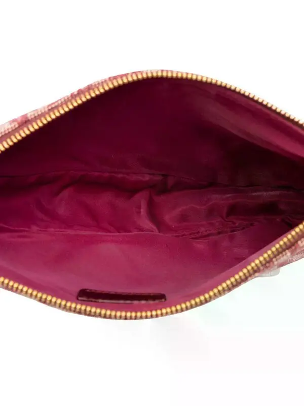 Dior 2004 Mini Diorissimo Canvas Saddle Pochette Shoulder Bag