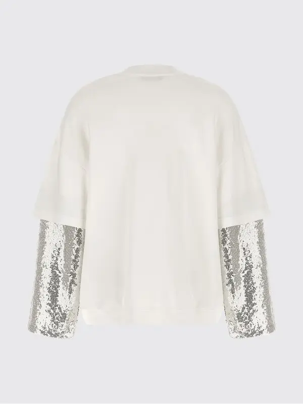 DARKPARK Long-sleeved Cotton T-shirt With Sequin Embroidery