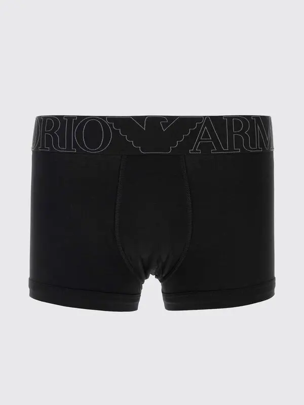 Emporio Armani Stretch Cotton Boxer Briefs With Logo Waistband