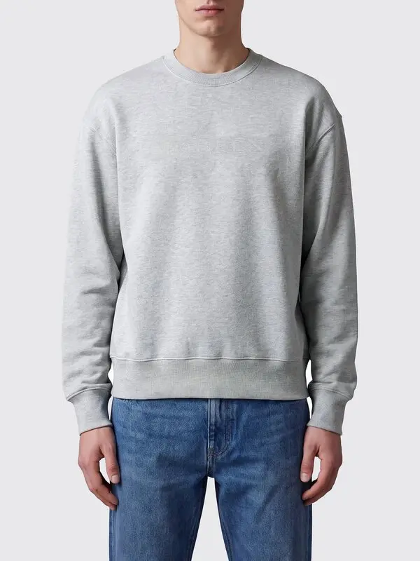 Alexander McQueen Crewneck Cotton Sweatshirt With Dropped Shoulders - Grey