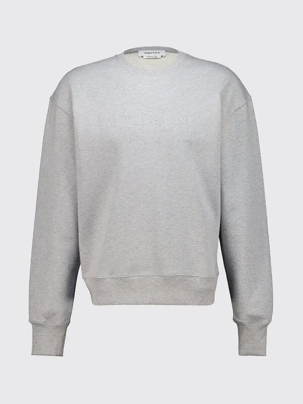 Alexander McQueen Crewneck Cotton Sweatshirt With Dropped Shoulders