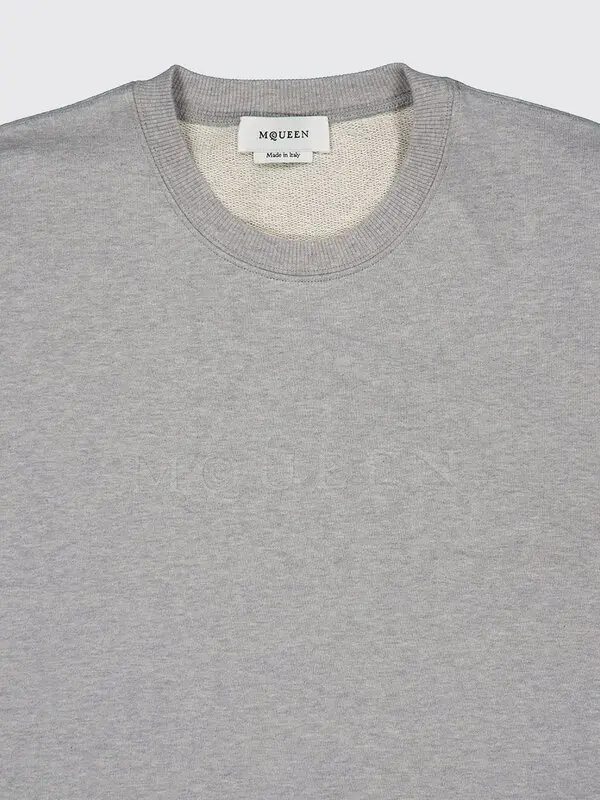 Alexander McQueen Crewneck Cotton Sweatshirt With Dropped Shoulders