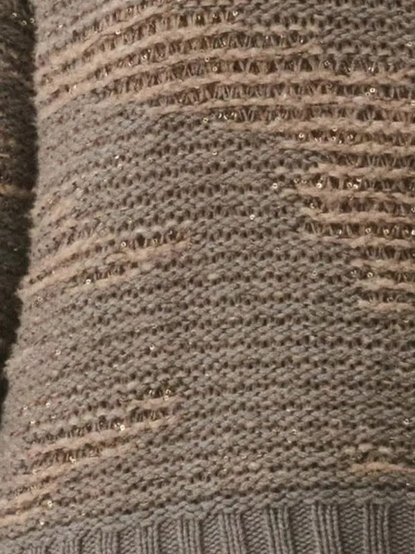 Fabiana Filippi Wool, Cashmere And Silk Blend Turtleneck With Dropped Shoulders - Grey