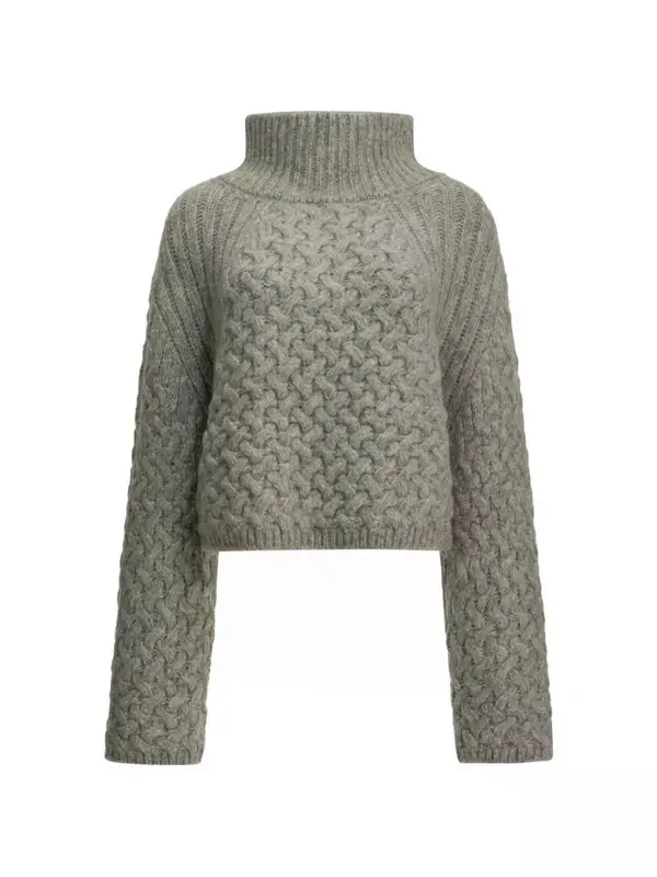 Fedeli Cruz Lima Basket-weave Raglan-sleeve Sweater