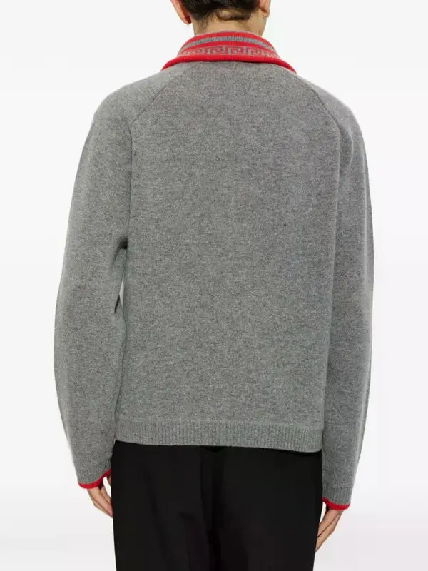 Versace Wool-blend Knit Half-zip Sweater