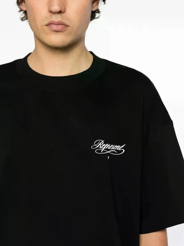 REPRESENT Logo-print Cotton T-shirt