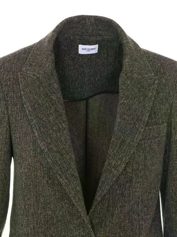 RUE DU BAC Herringbone Single-breasted Blazer