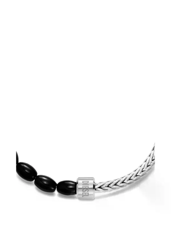 DIESEL® Black Agate Beaded Bracelet
