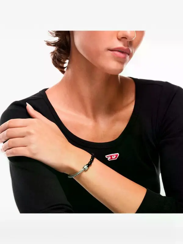 DIESEL® Black Agate Beaded Bracelet