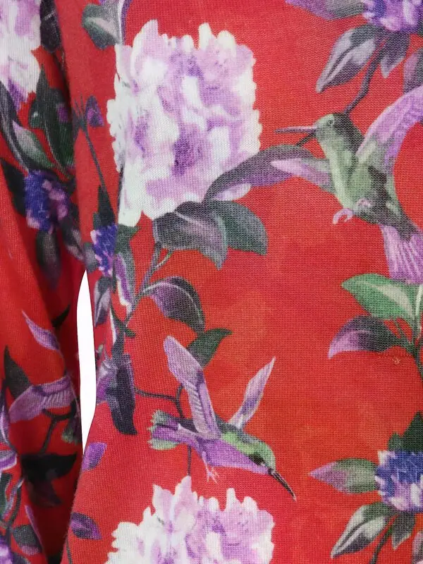 IN BED WITH YOU Floral-print V-neck Sweater