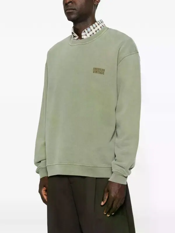 American Vintage Logo-print Crew-neck Sweater