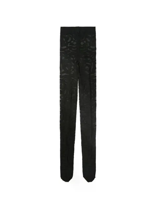 Emilio Pucci Labirinto-print Jacquard Tights - Black