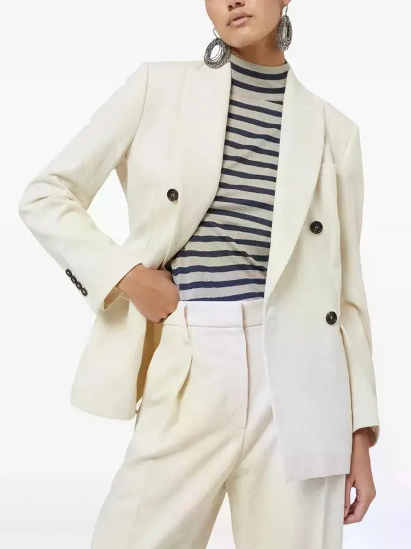 Brunello Cucinelli Double-breasted Wool Blazer