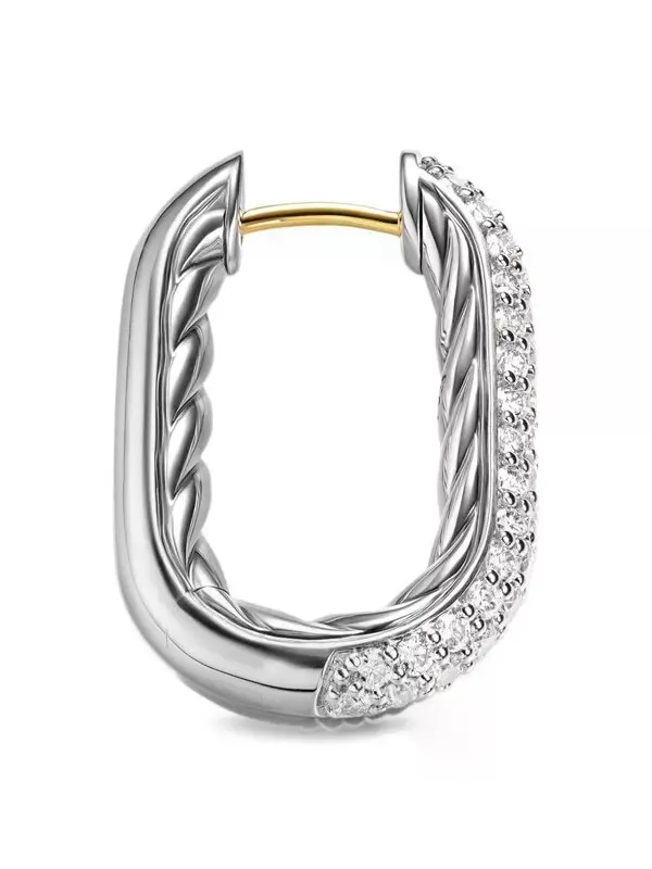David Yurman Dy Madison® Smooth Diamond Hoop Earrings