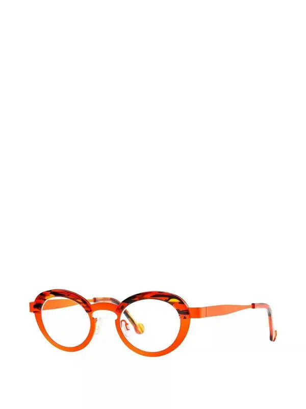 THEO EYEWEAR Burner Round-frame Glasses - Orange