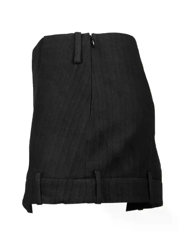 OPEN YY Tailored Pinstripe-pattern Mini Skirt