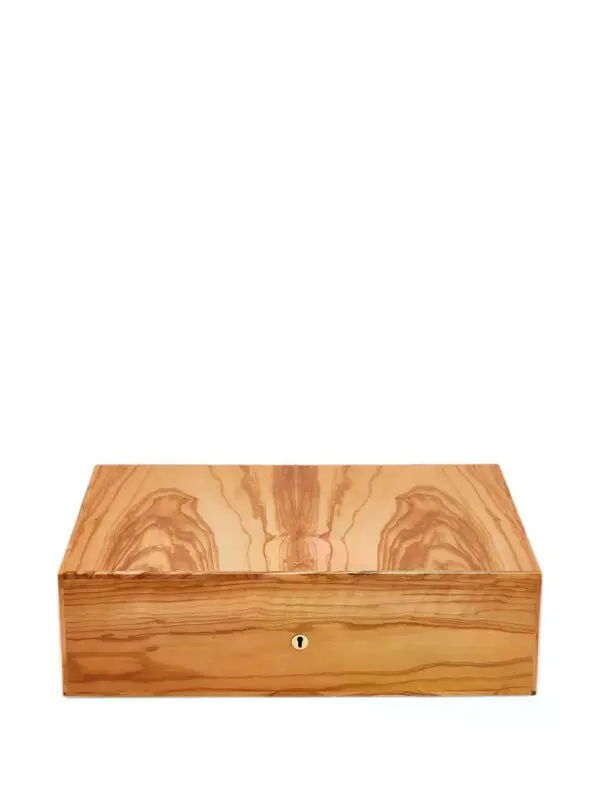ELIE BLEU Polished Olive Wood Humidor