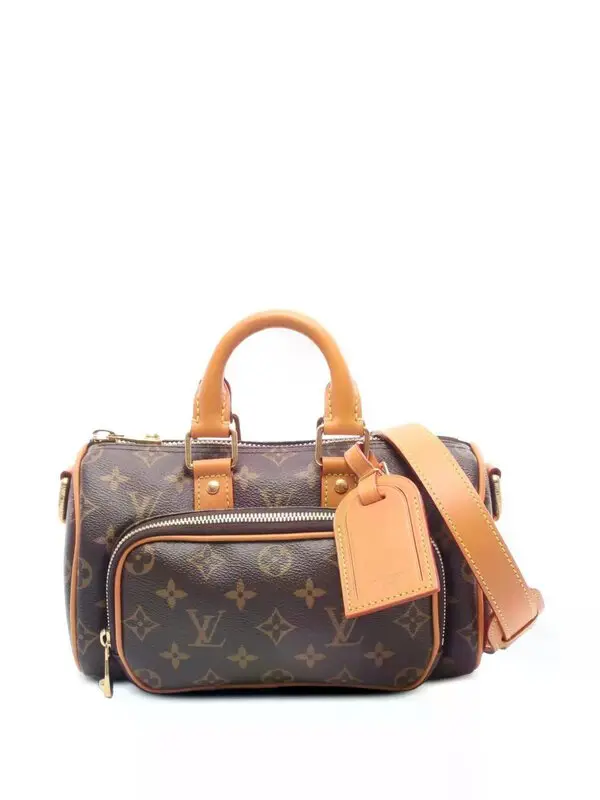 LOUIS VUITTON 2010-2026 Monogram Keepall Cargo Bandouliere 25 Satchel - Brown