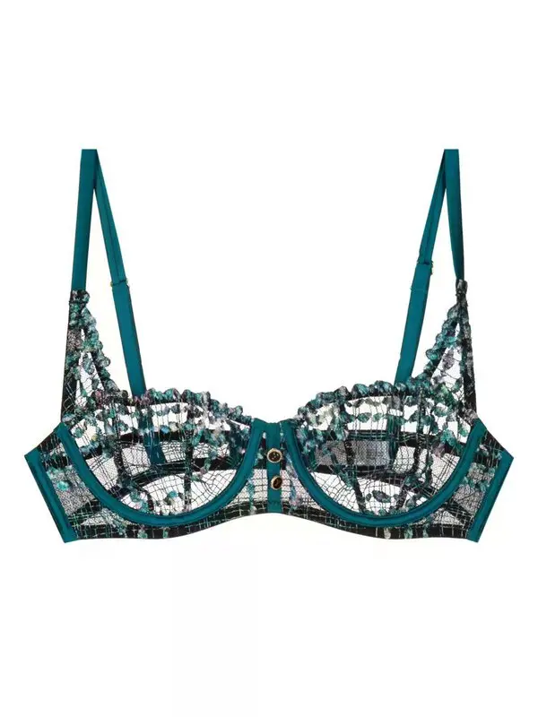 FLEUR DU MAL Gabrielle Embroidered Balconette Bra