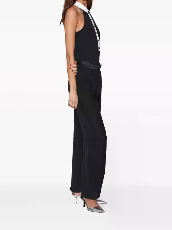 FLEUR DU MAL Silk Georgette Wide-leg Trousers