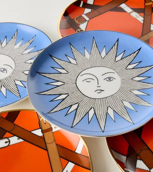 Jonathan Adler Muse Sun Small Set Of 4 Porcelain Plates