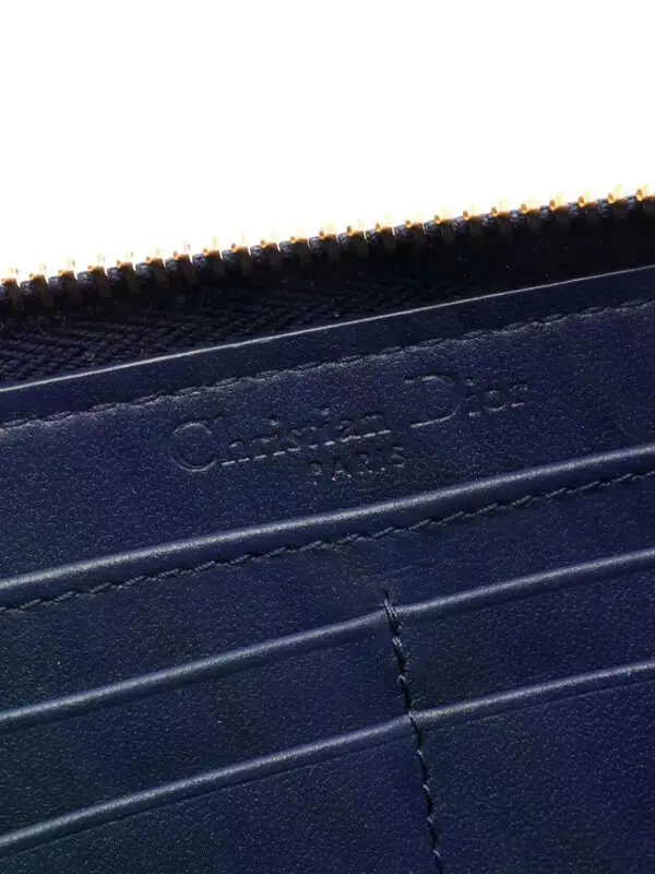 Dior 2000-2026 Lambskin Cannage Zip Around Wallet Long Wallets