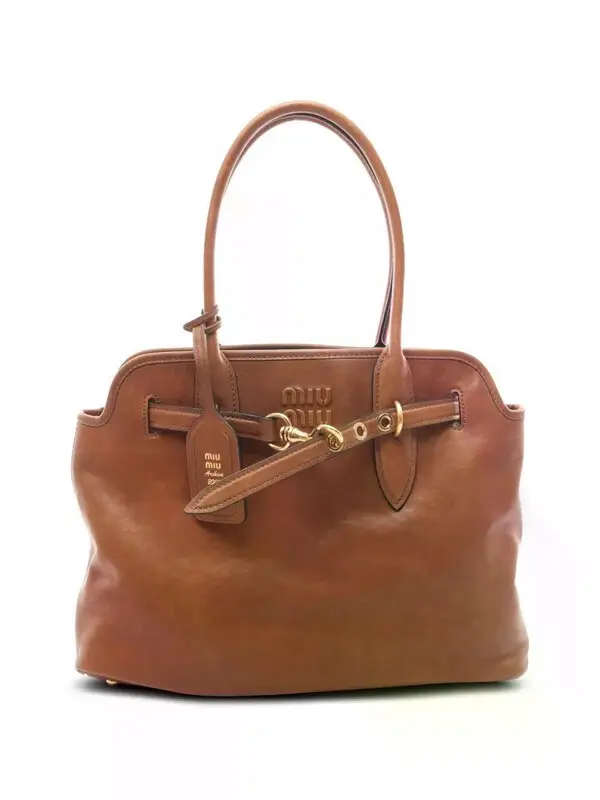 Miu Miu 2010-2026 Medium Nappa Aventure Tote Bag