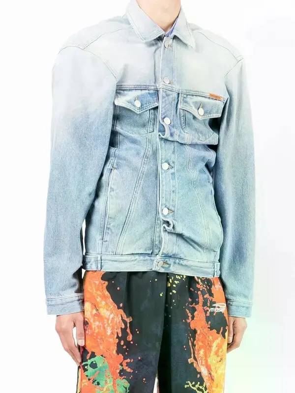 Martine Rose Ruched Denim Jacket