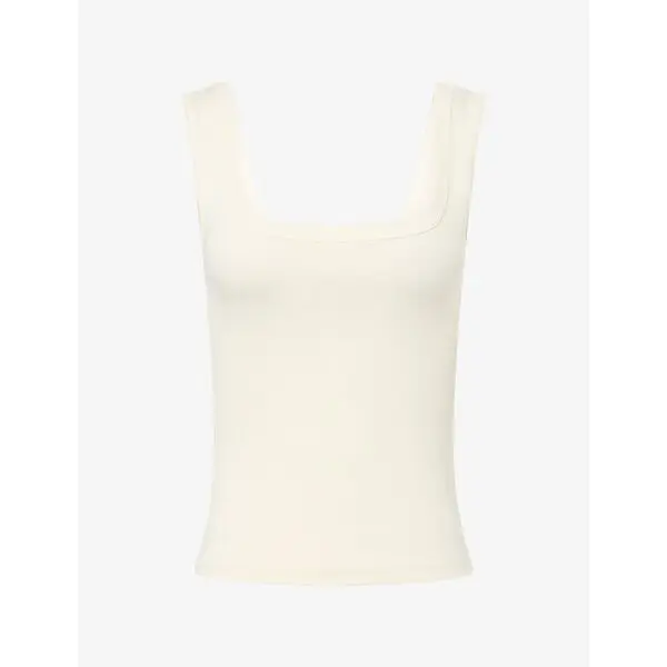 ST. AGNI Ballerina Scooped-back Cotton Top
