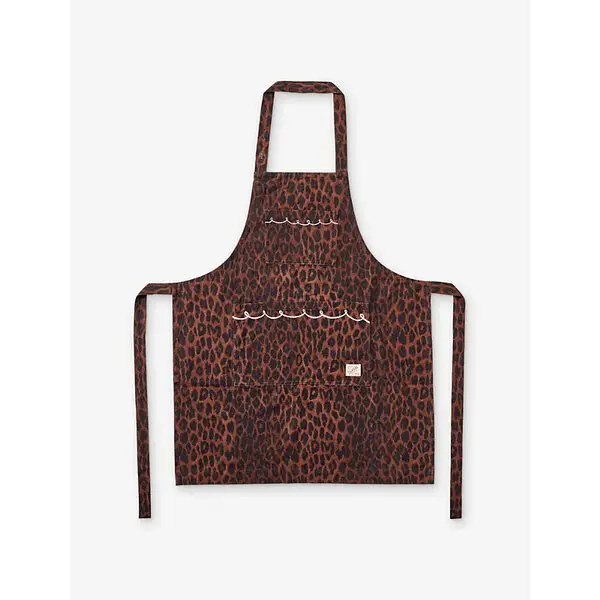 DAMSON MADDER Print Cotton Apron - Leopard
