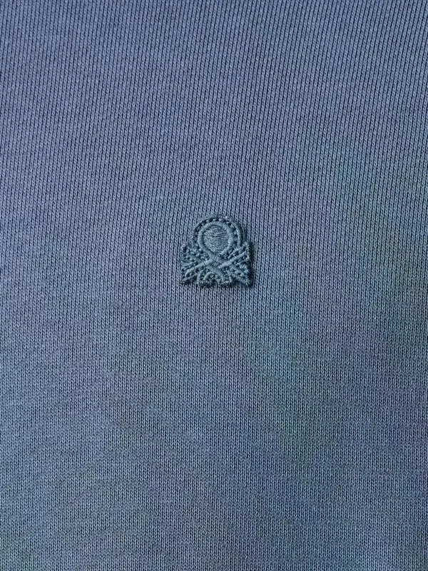 BENETTON Logo-embroidered Crew-neck Sweatshirt