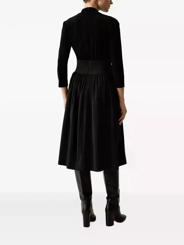 Joseph Ribkoff Buckled-belt Pleated Midi Dress - Black
